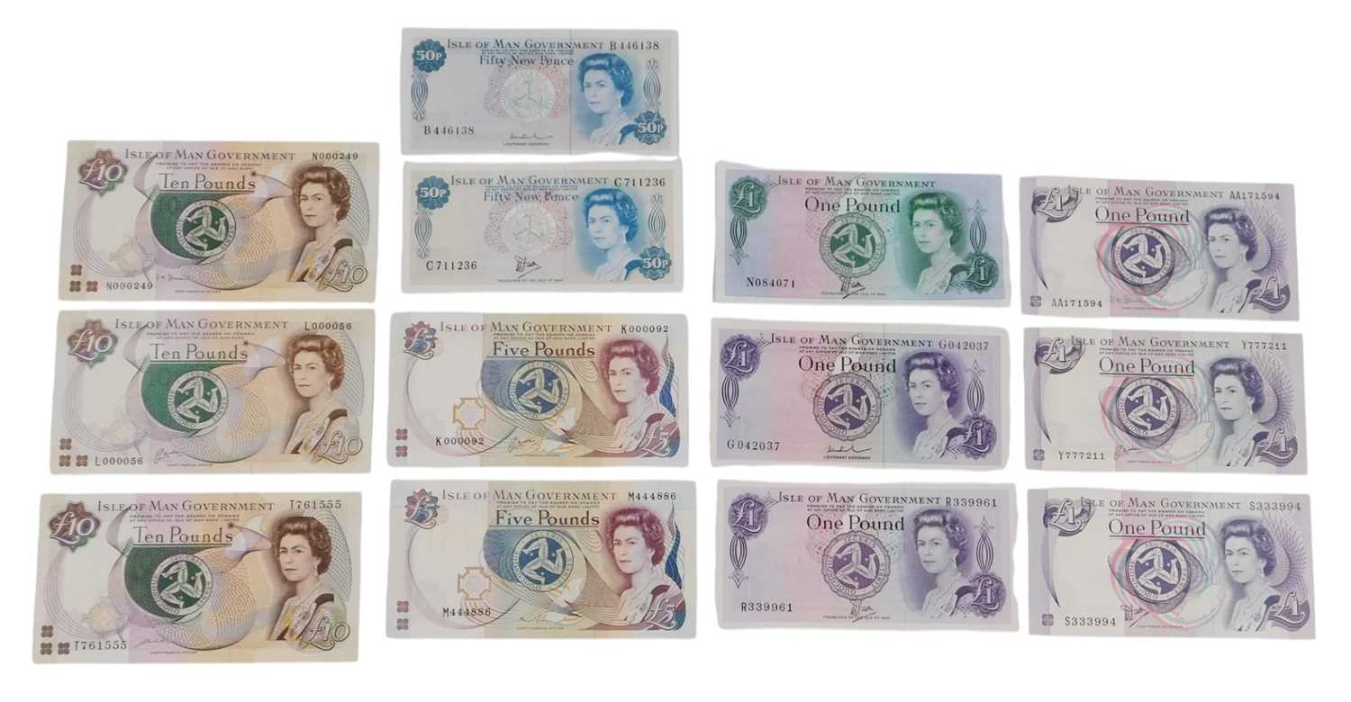 Lot 99 - Isle of Man Government banknotes, mint and